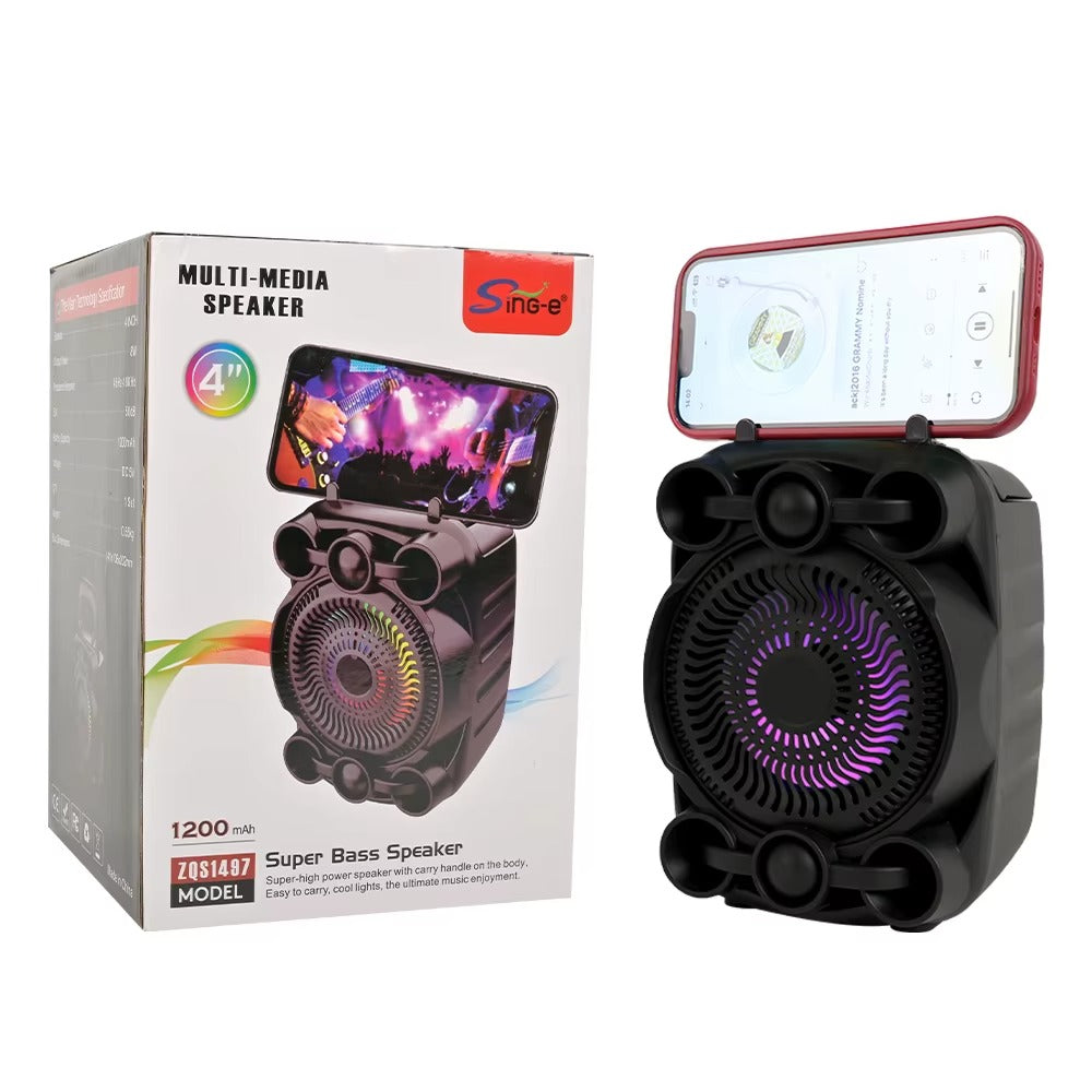 Boxa Portabila cu radio FM, Autonomie Mare, Lumini LED Colorate ...